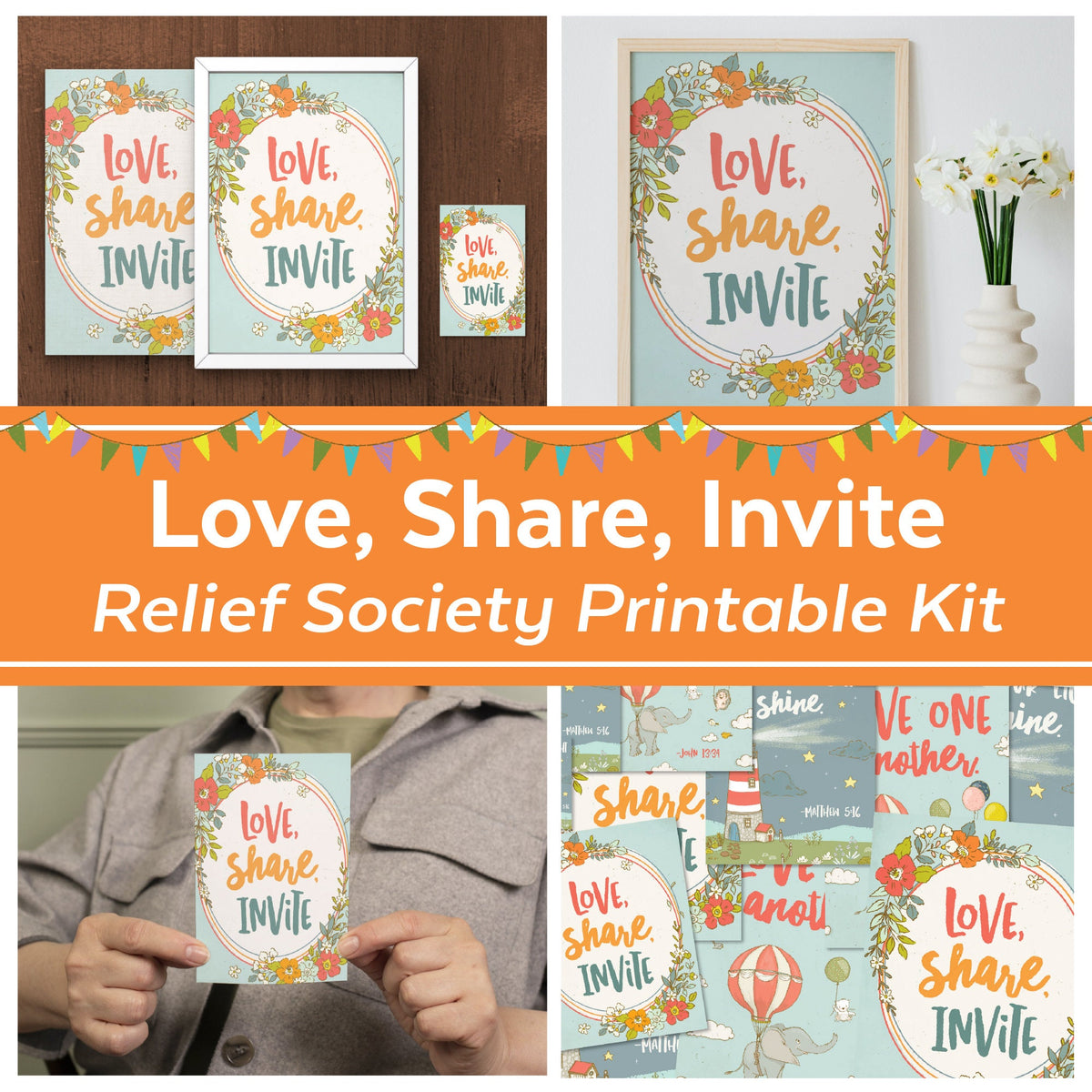 Love Share Invite Relief Society Printable Kit – Ministering Printables
