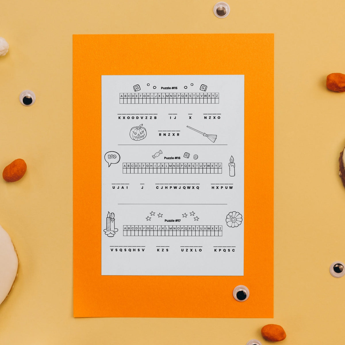 Halloween Cryptogram Puzzles | Halloween Kids' Puzzle – Ministering ...
