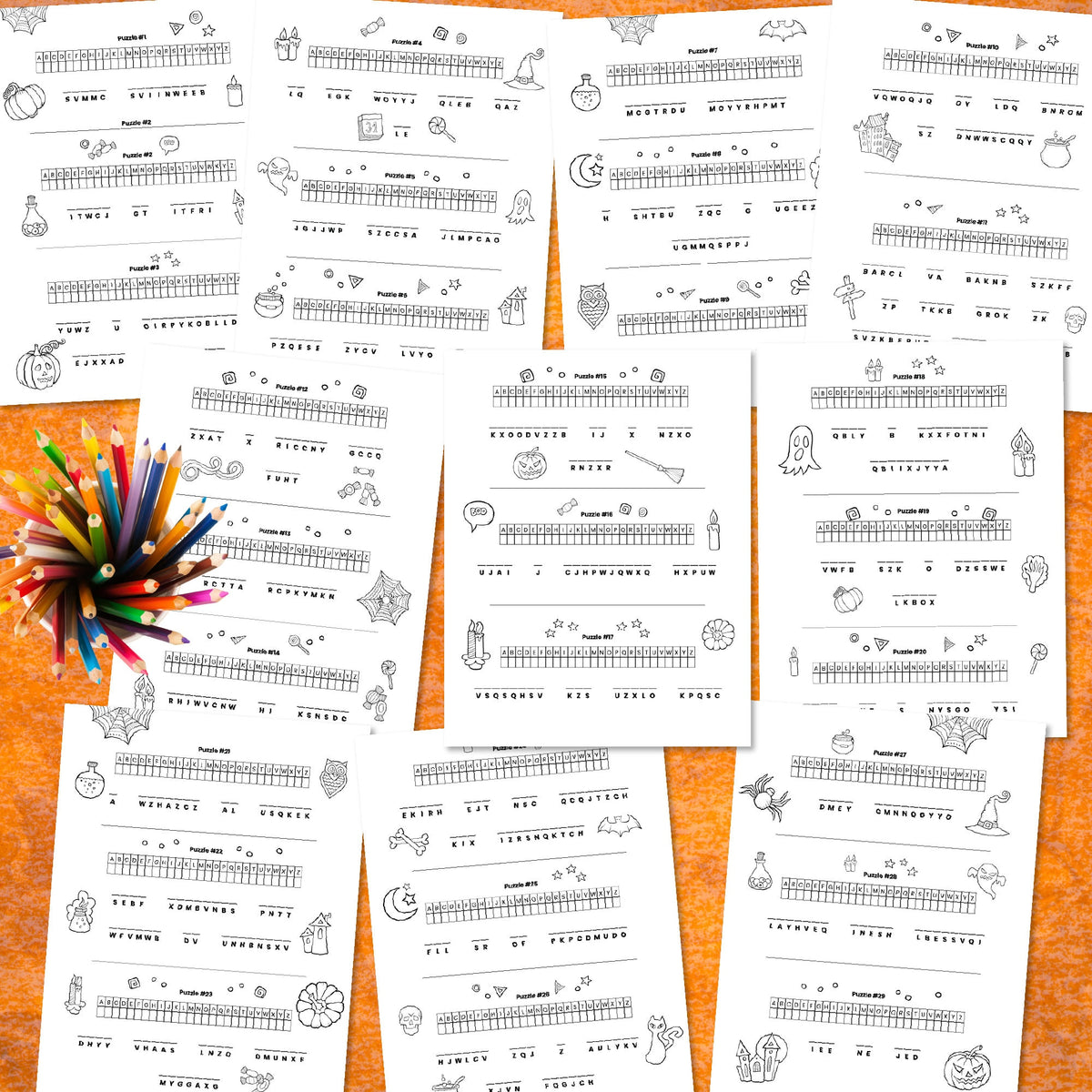 Halloween Cryptogram Puzzles | Halloween Kids' Puzzle – Ministering ...