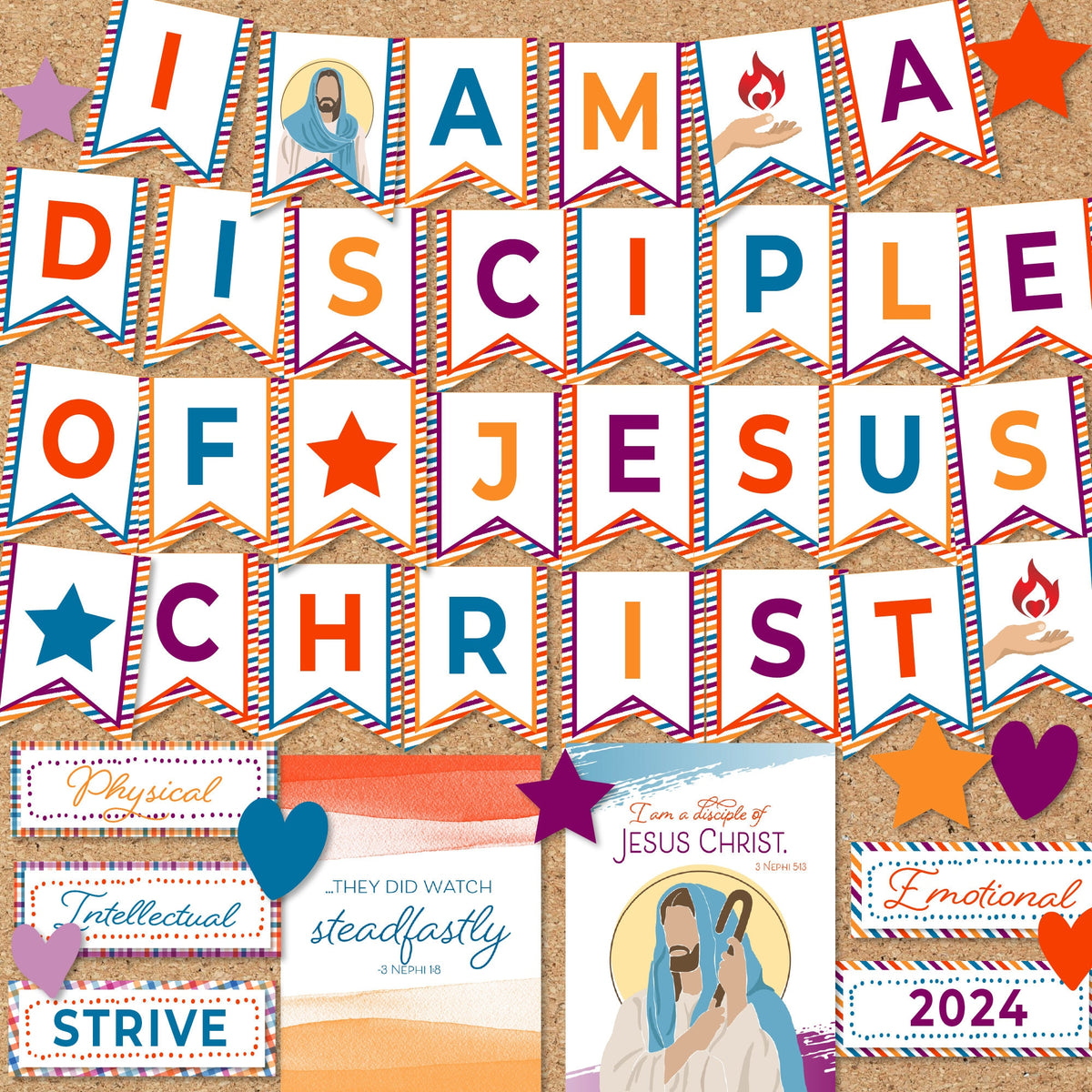 2024 Youth Theme Young Women Bulletin Board Kit – Ministering Printables