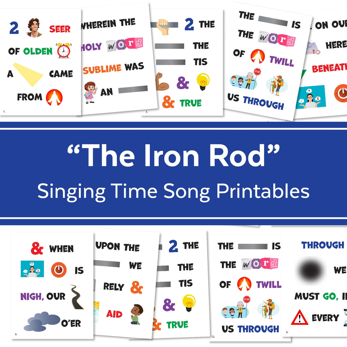 The Iron Rod LDS Primary Song Flipchart Song Helps – Ministering Printables