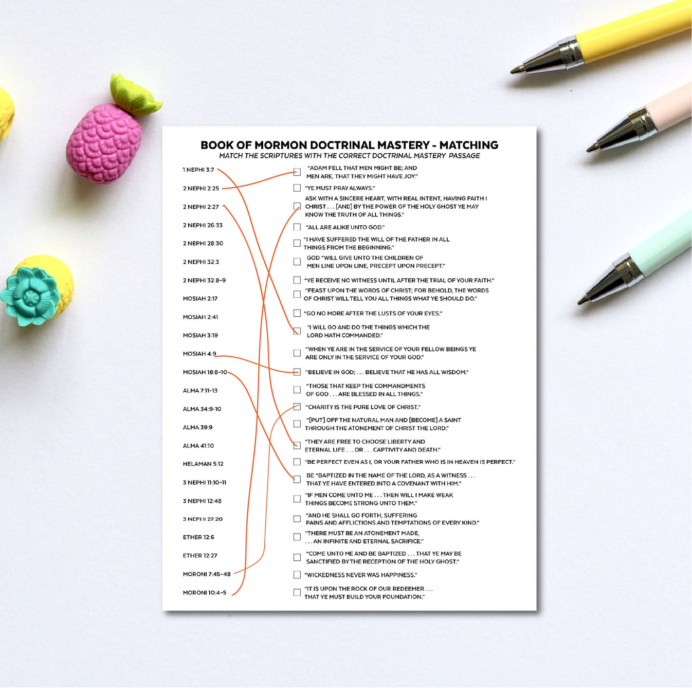 LDS Seminary Doctrinal Mastery Games and Puzzles for Book of Mormon ...