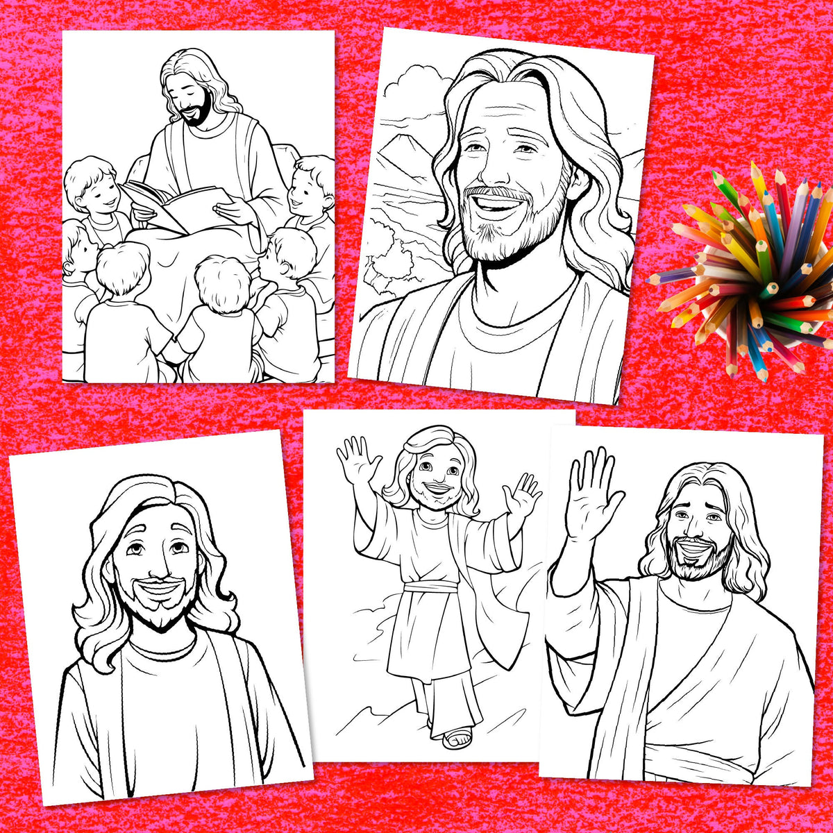Jesus Coloring Pages for kids 3-11 – Ministering Printables