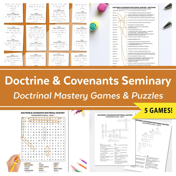 Doctrine and Covenants Games and Puzzles for LDS Seminary Doctrinal Ma ...